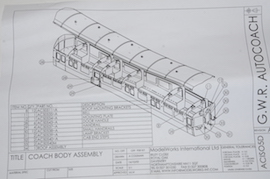 5" gauge GWR Autocoach Modelworks kit for a 14XX live steam engine for sale
