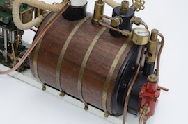 Live steam Cheddar Proteus vertical twin & boiler for sale