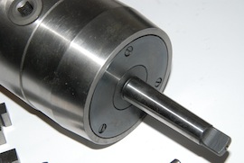 back view rotating 3 jaw chuck 2mt myford lathe for sale