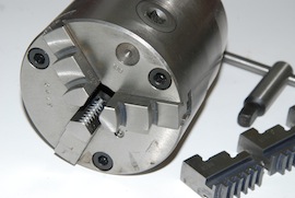 jaw view rotating 3 jaw chuck 2mt myford lathe for sale