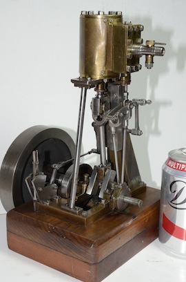 Vertical live steam engine with reversing for sale