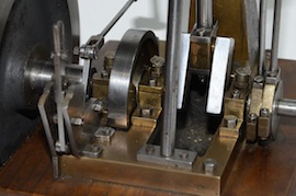 Vertical live steam engine with reversing for sale