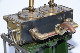 Vintage vertical twin live steam reversing engine for sale