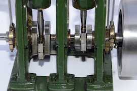 Vintage vertical twin live steam reversing engine for sale